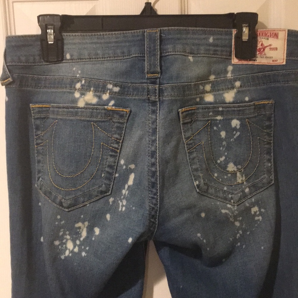 True Religion Paint Splash Blue Denim Jeans. - Gem